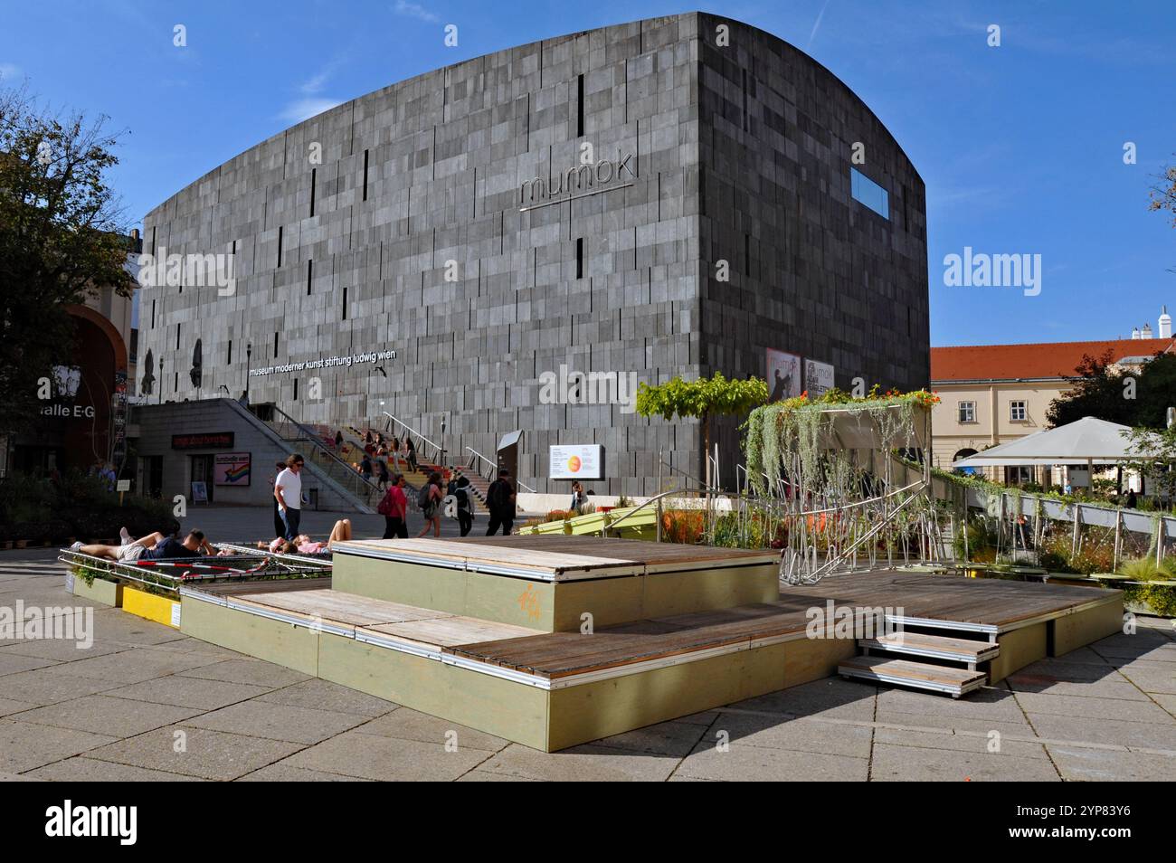 Mumok, a modern and contemporary art museum in Vienna's MuseumsQuartier ...