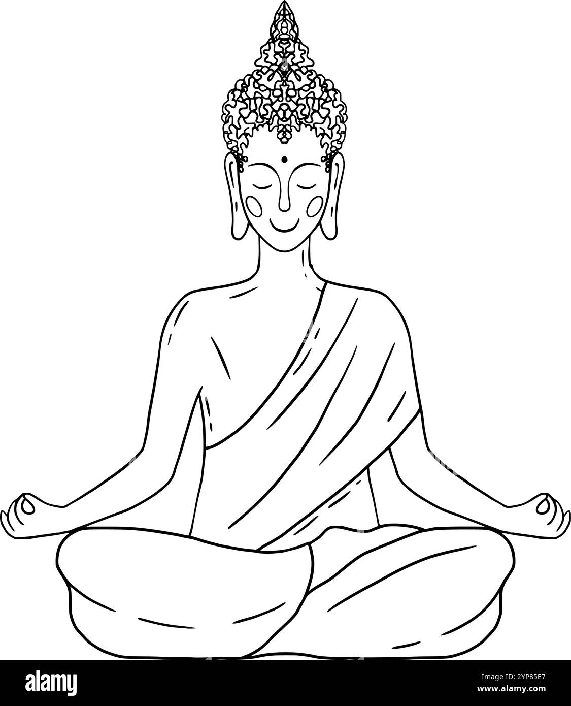 A soothing outline of the Buddha depicted in a serene meditative ...