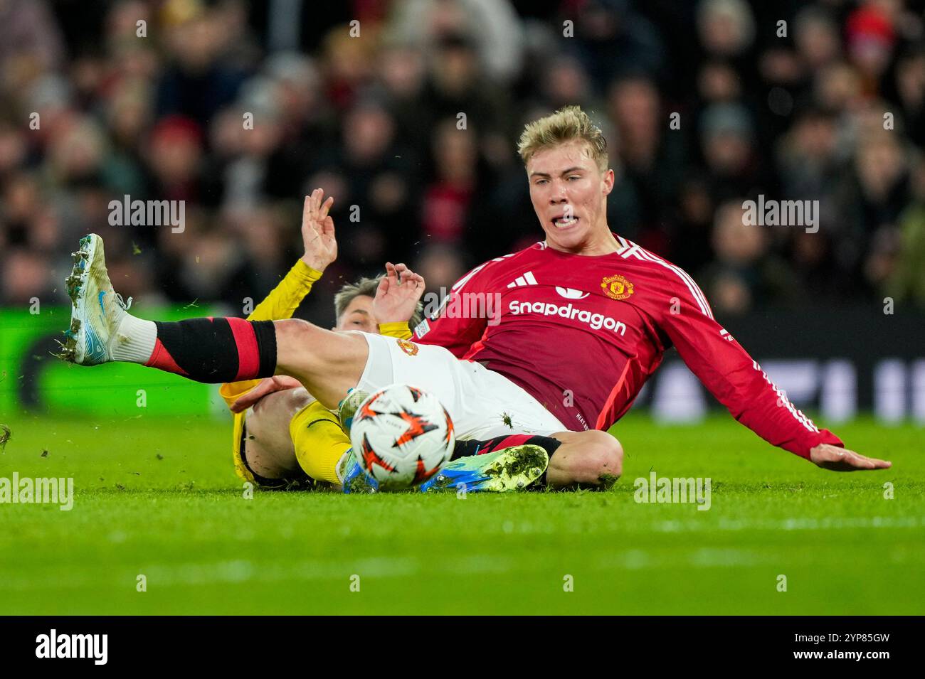 Manchester, United Kingdom 20241128. Manchester United's Rasmus Hojlund during the football ...