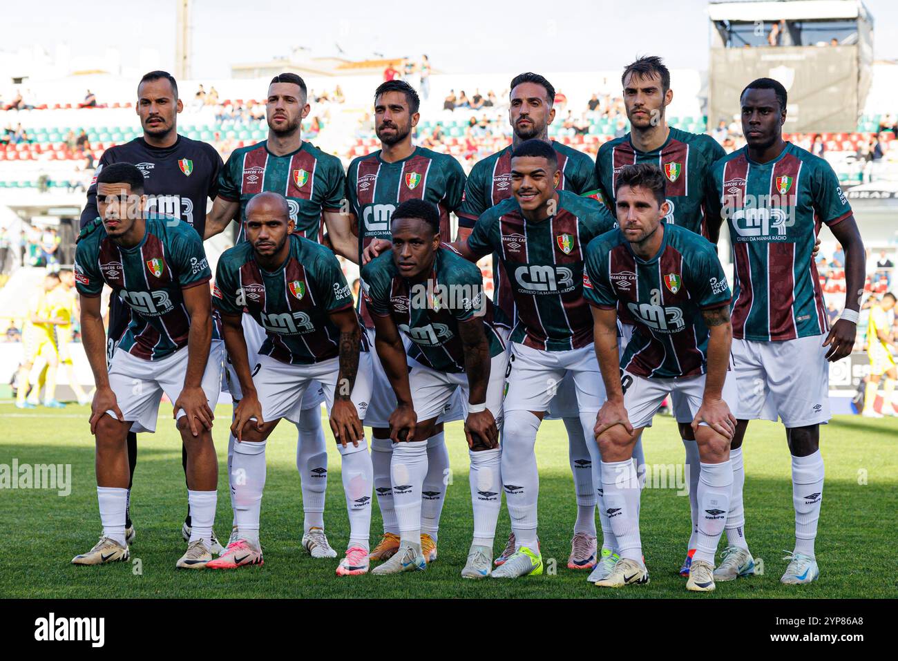 Team of Estrela seen during Liga Portugal game between teams of CF ...