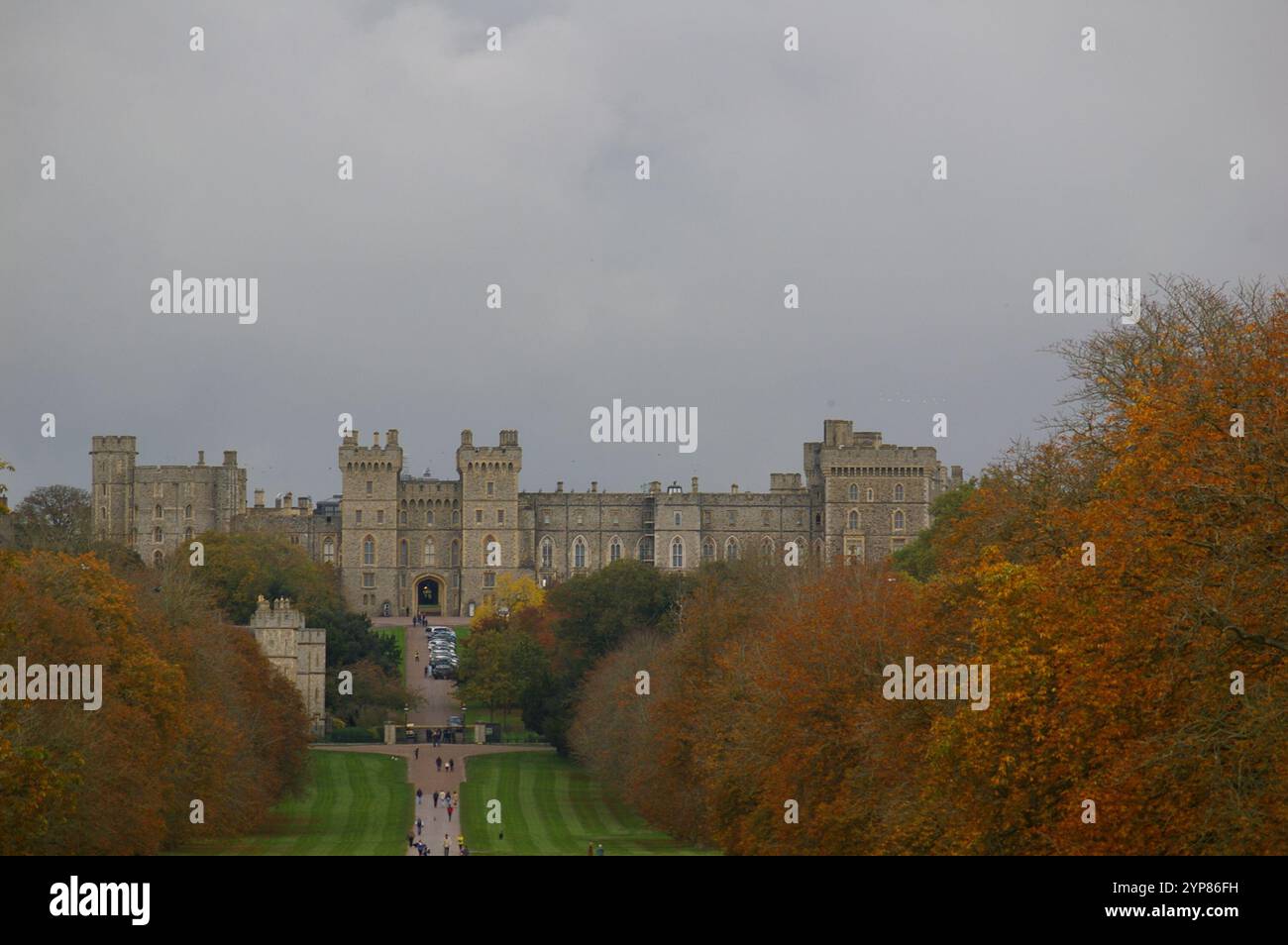 Windsor Castle and the Long Walk - in autumn colours Stock Photo - Alamy