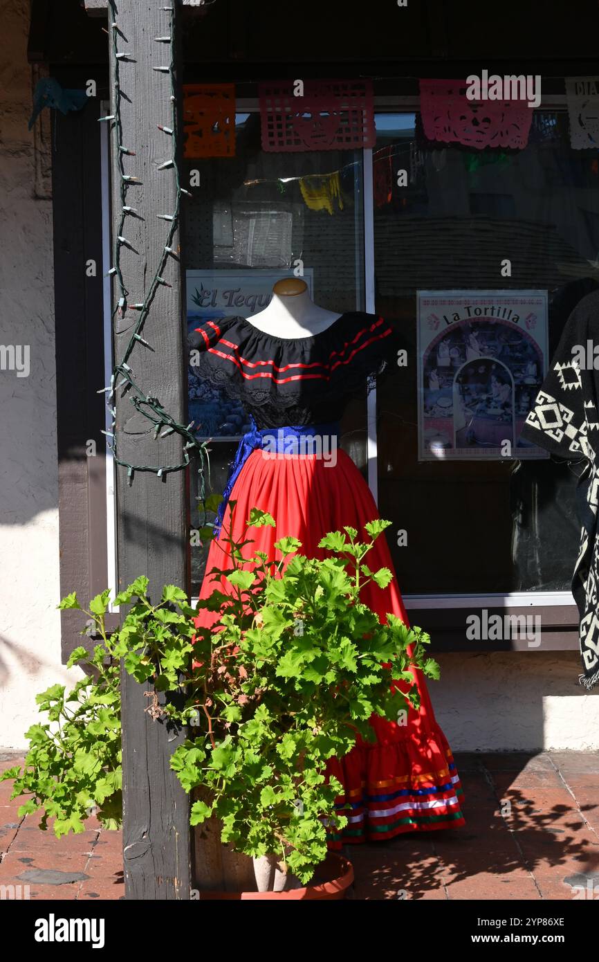 LOS ANGELES, CALIFORNIA - 18 NOV 2024: Traditional Mexican Dress and on ...
