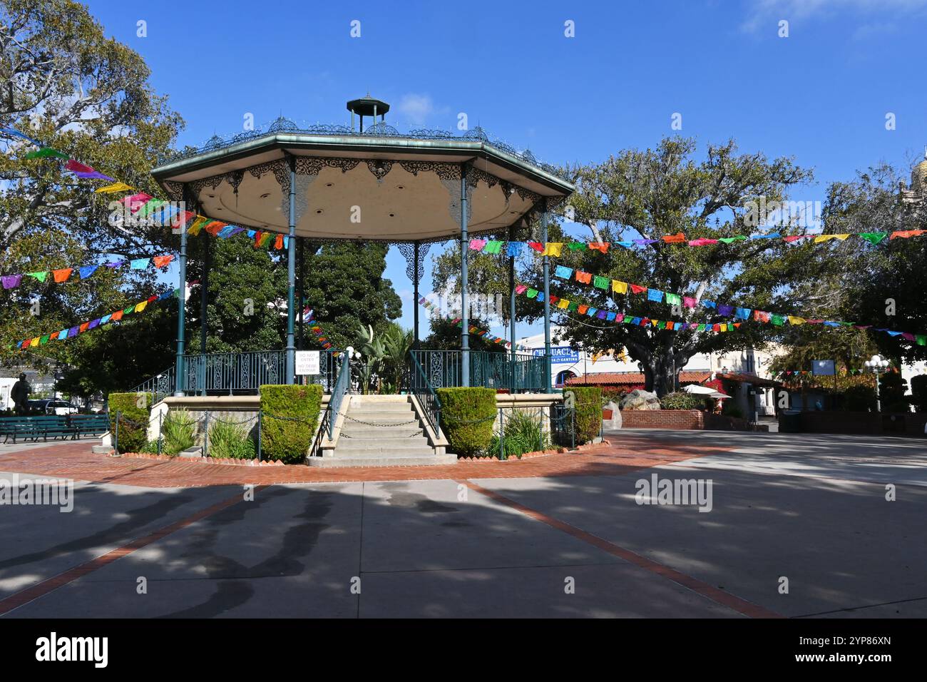 LOS ANGELES, CALIFORNIA - 18 NOV 2024: Plaza Olvera the oldest plaza in ...