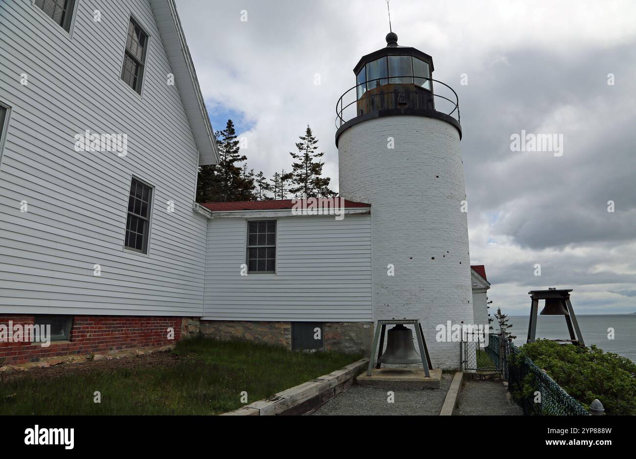 Fog bells and Bass Harbor Head Light Station, Acadia National Park ...