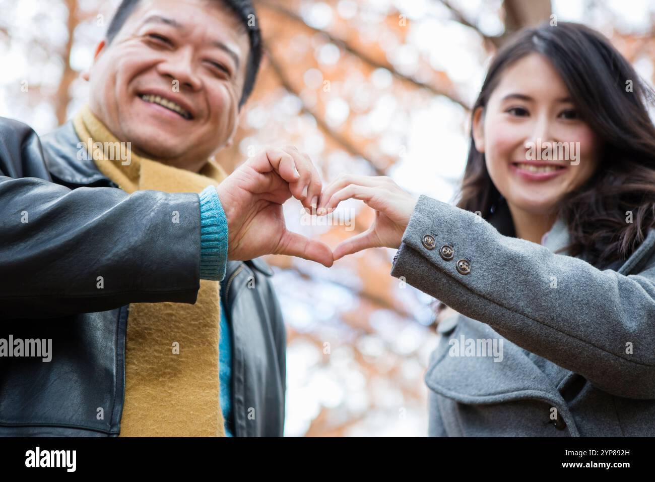Couple with an age difference Stock Photo - Alamy