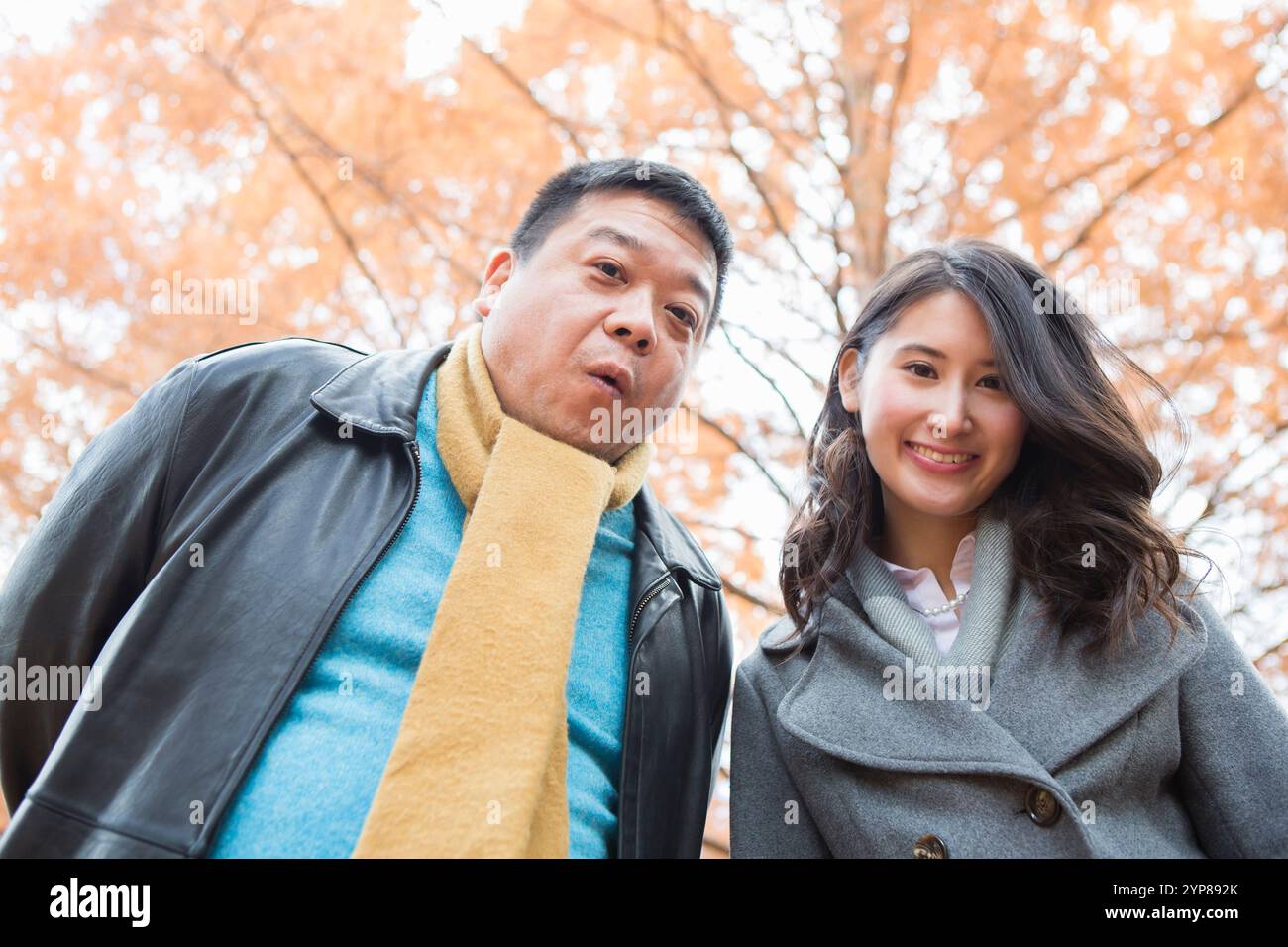 Couple with an age difference Stock Photo - Alamy