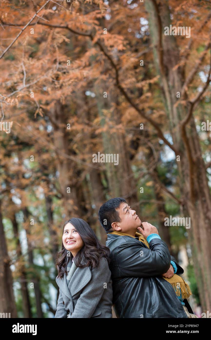 Couple with an age difference Stock Photo - Alamy