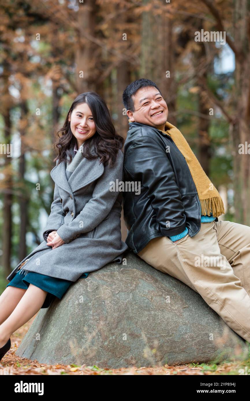 Couple with an age difference Stock Photo - Alamy