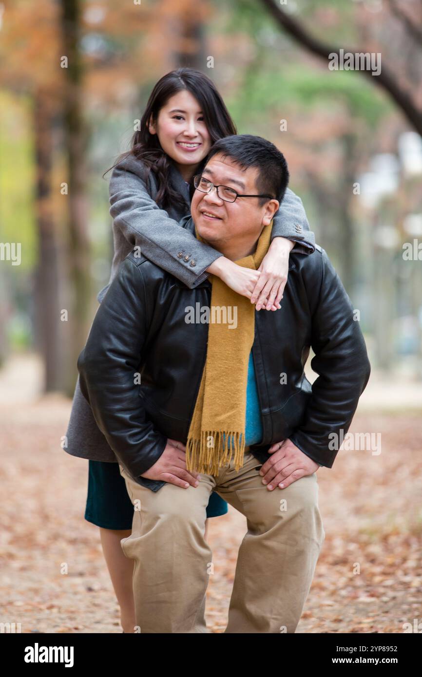 Couple with an age difference Stock Photo - Alamy