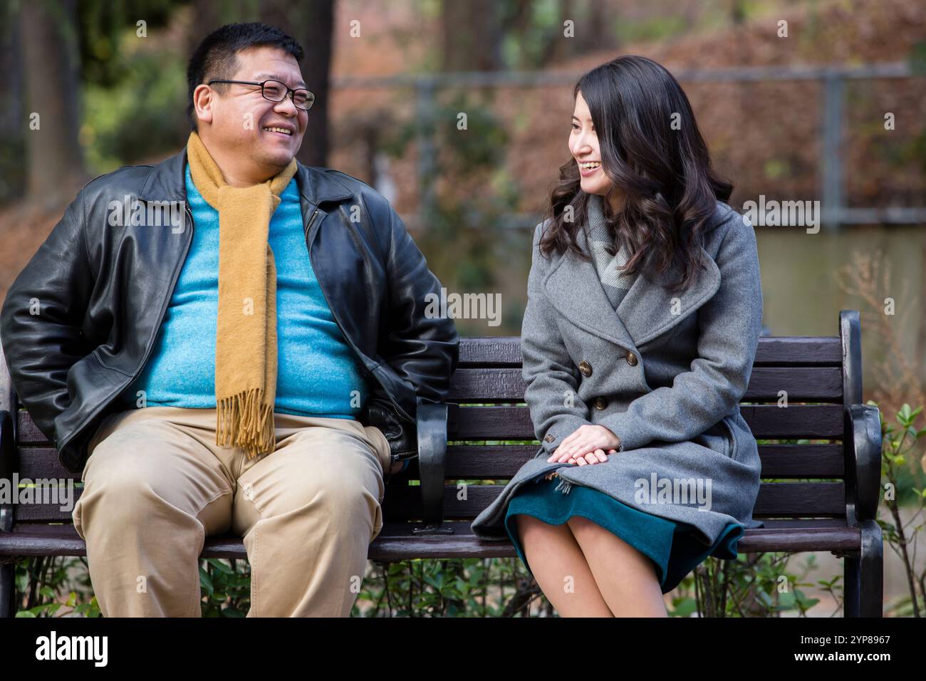 Couple with an age difference Stock Photo - Alamy