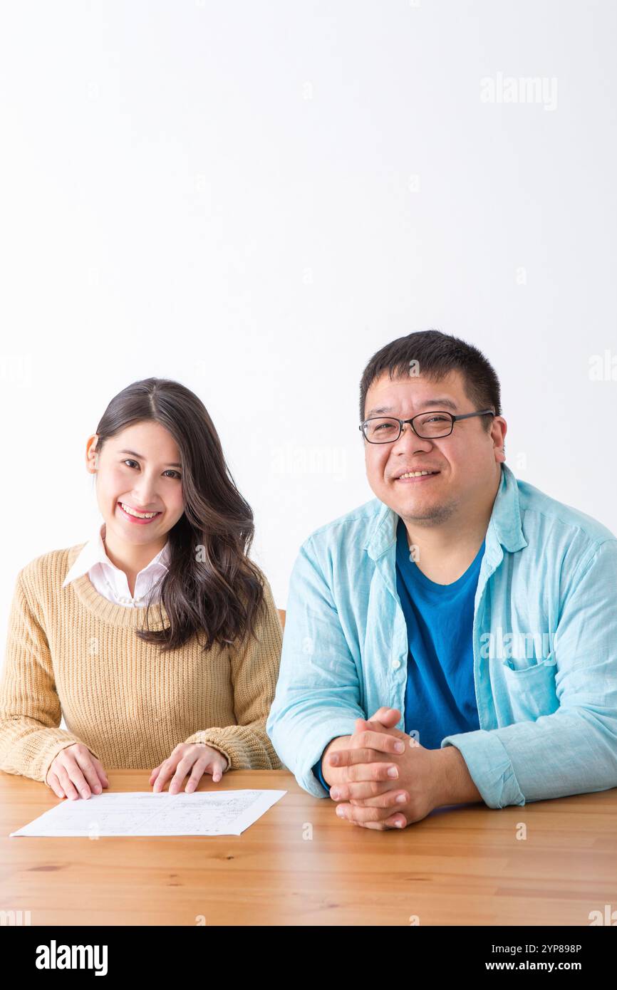 Couple with an age difference Stock Photo - Alamy