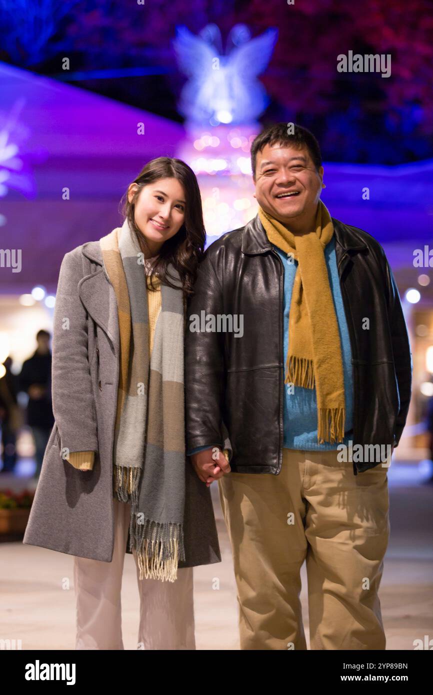 Couple with an age difference Stock Photo - Alamy