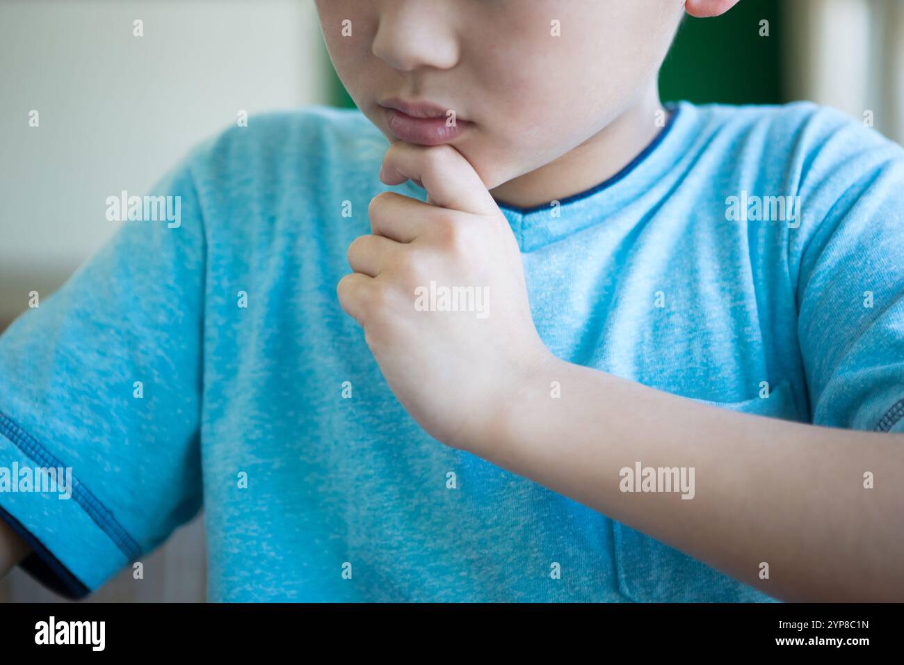 Boys studying in the classroom Stock Photo - Alamy