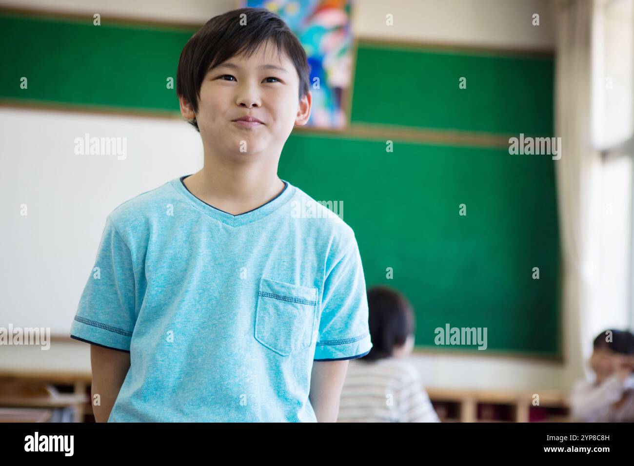 Primary school pupil in classroom Stock Photo - Alamy