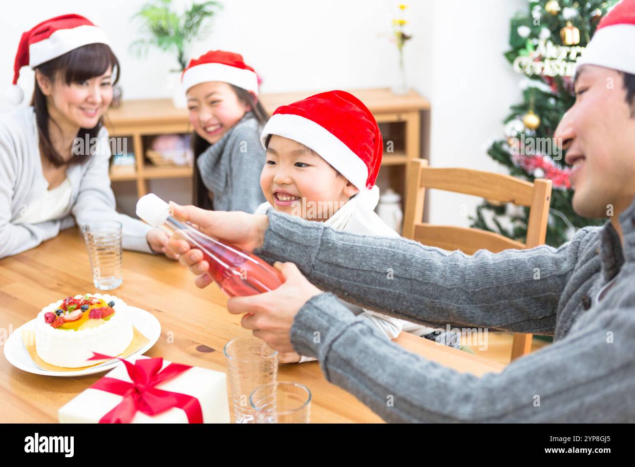 Family having a Christmas party Stock Photo - Alamy