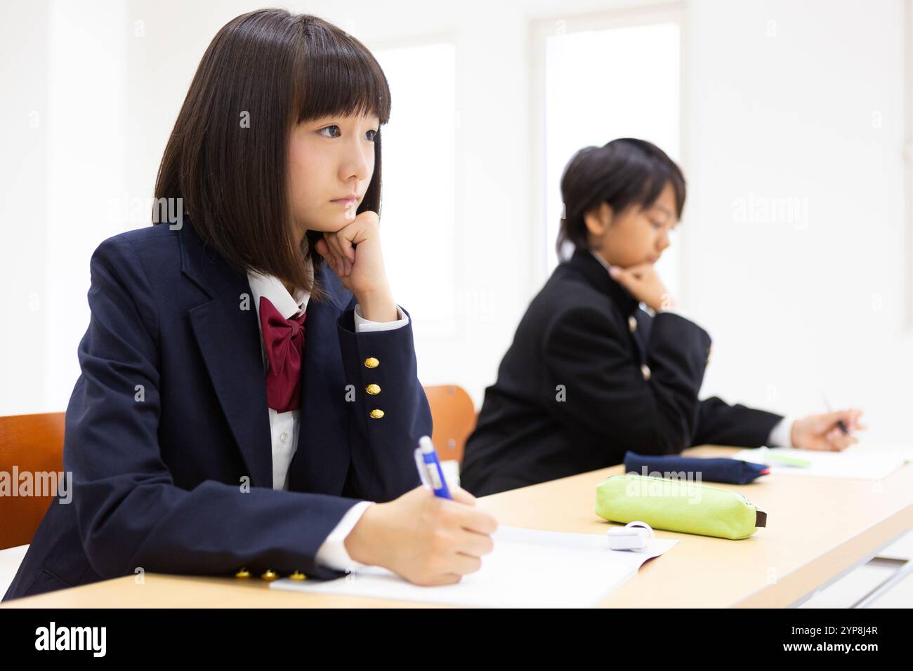 Junior high school students studying at a cram school Stock Photo - Alamy