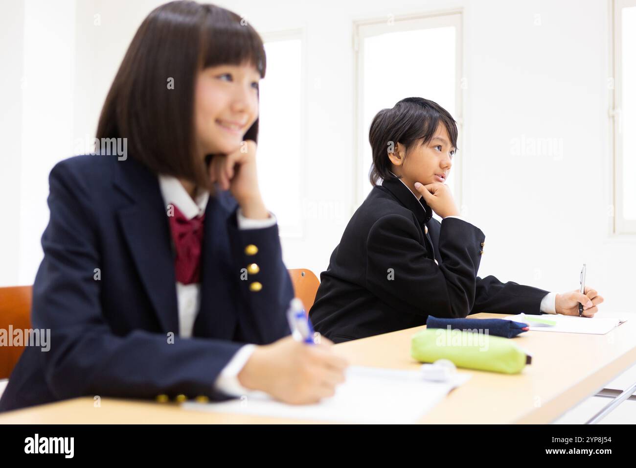 Junior high school students studying at a cram school Stock Photo - Alamy