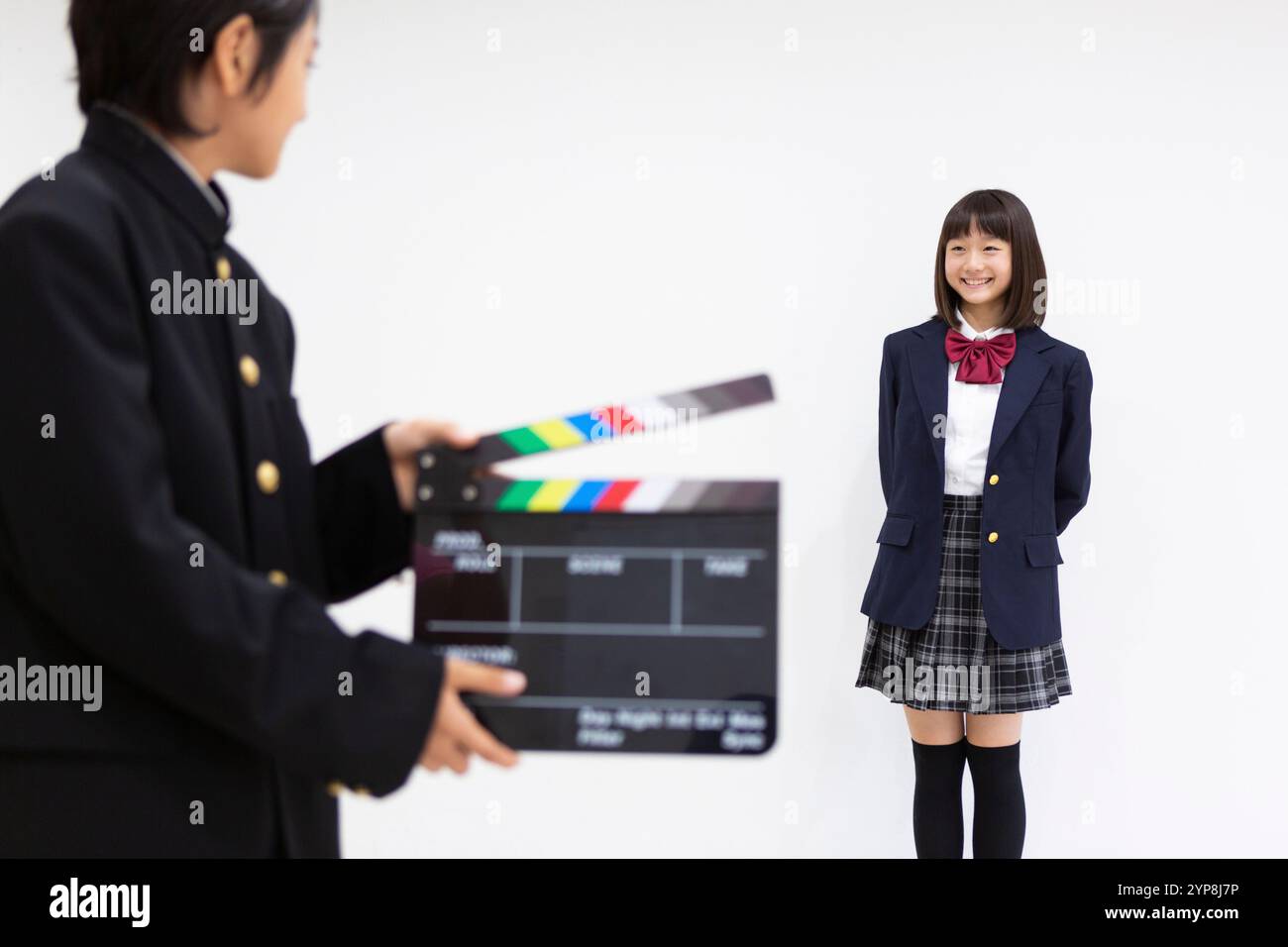 Junior high school student taking a photo Stock Photo - Alamy
