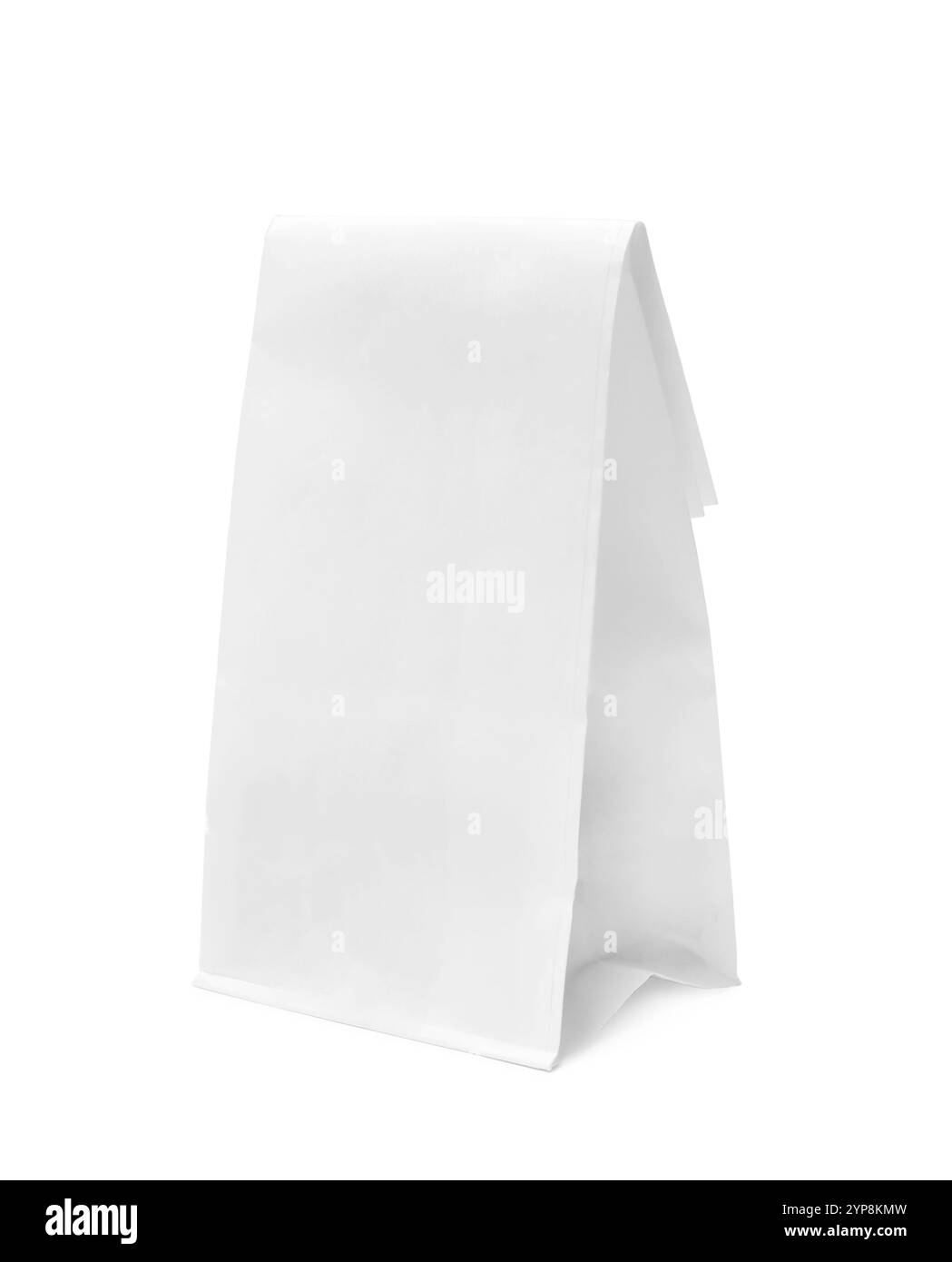One closed paper bag isolated on white Stock Photo - Alamy