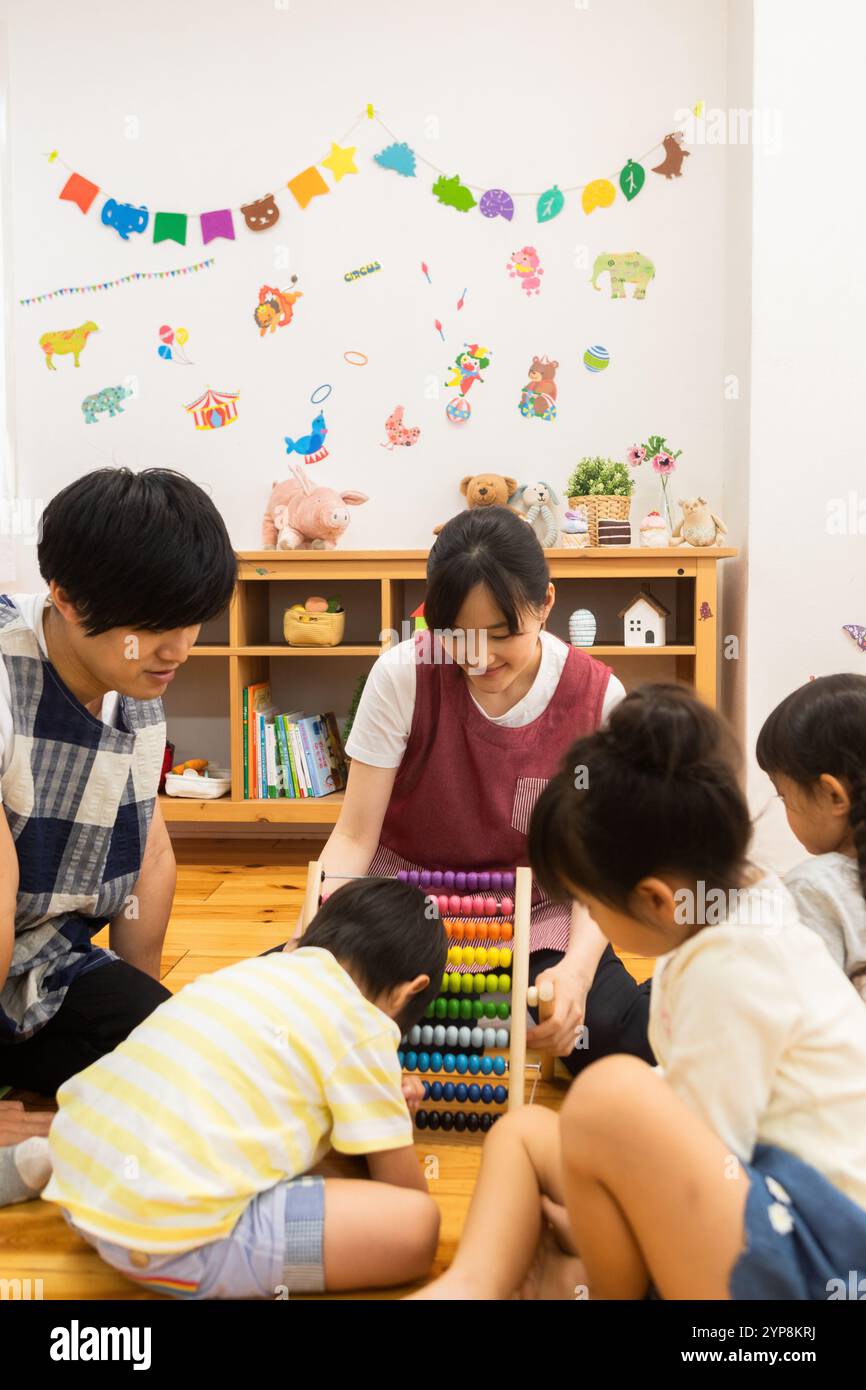School children studying numbers Stock Photo - Alamy
