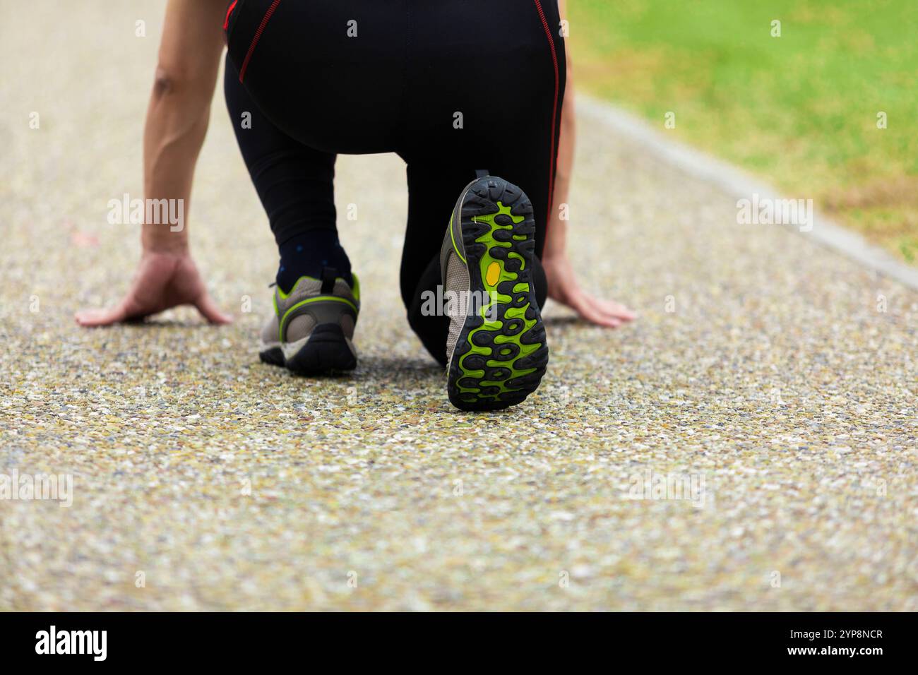Foot of man running out Stock Photo - Alamy
