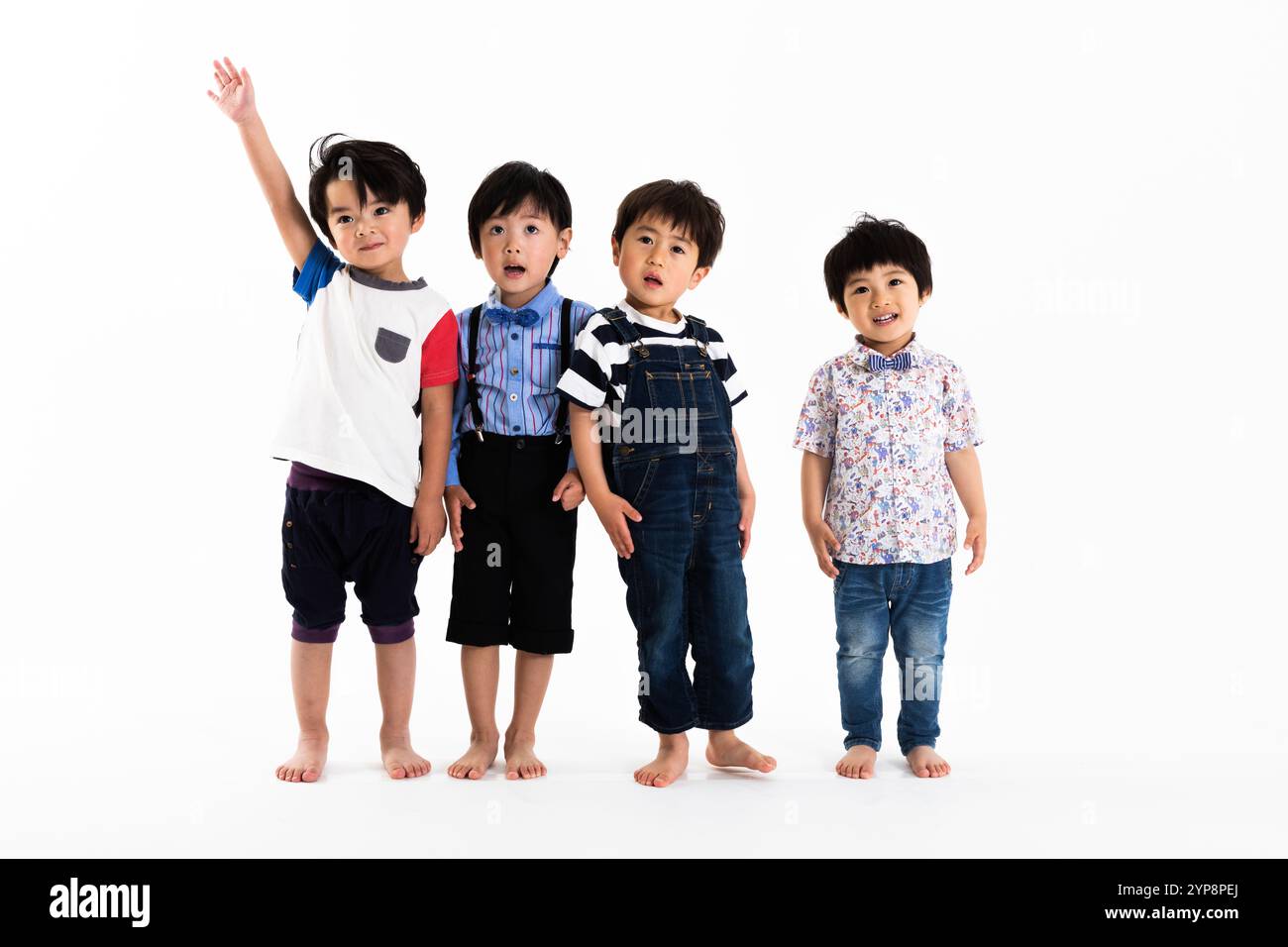 Boys in a line Stock Photo - Alamy