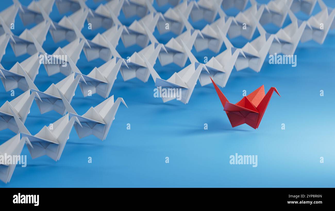 Different business concept.new ideas. paper art style. creative idea ...