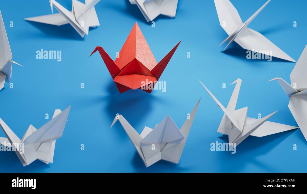 Different business concept.new ideas. paper art style. creative idea.3d ...