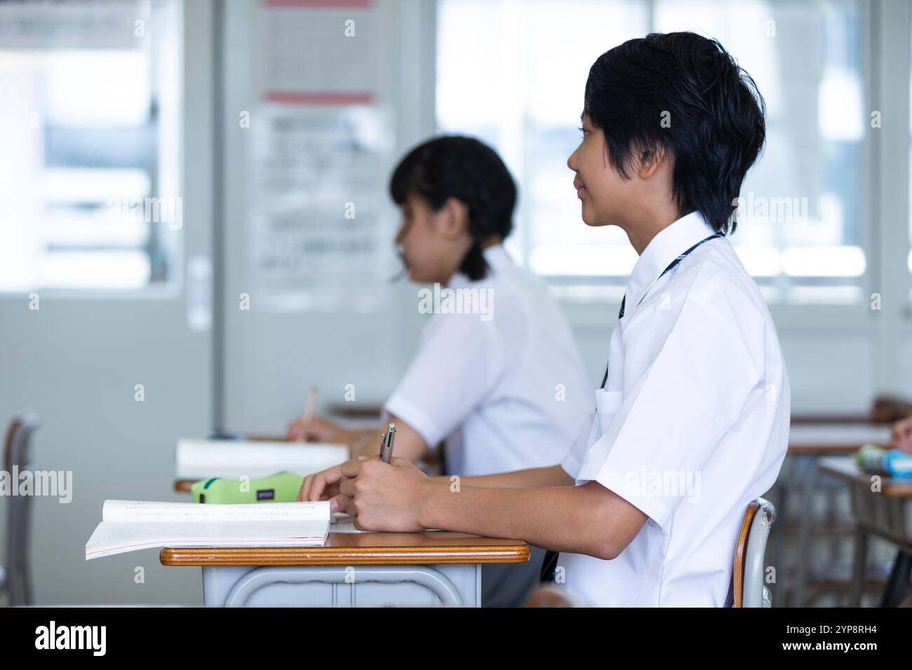 Junior high school students in class Stock Photo - Alamy