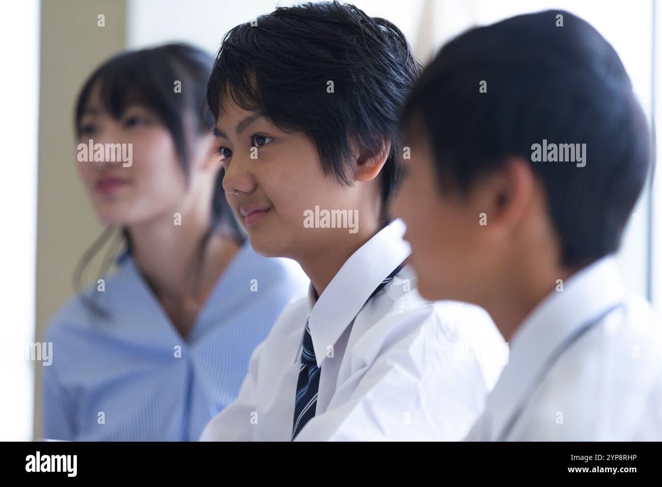 Junior high school students in class Stock Photo - Alamy