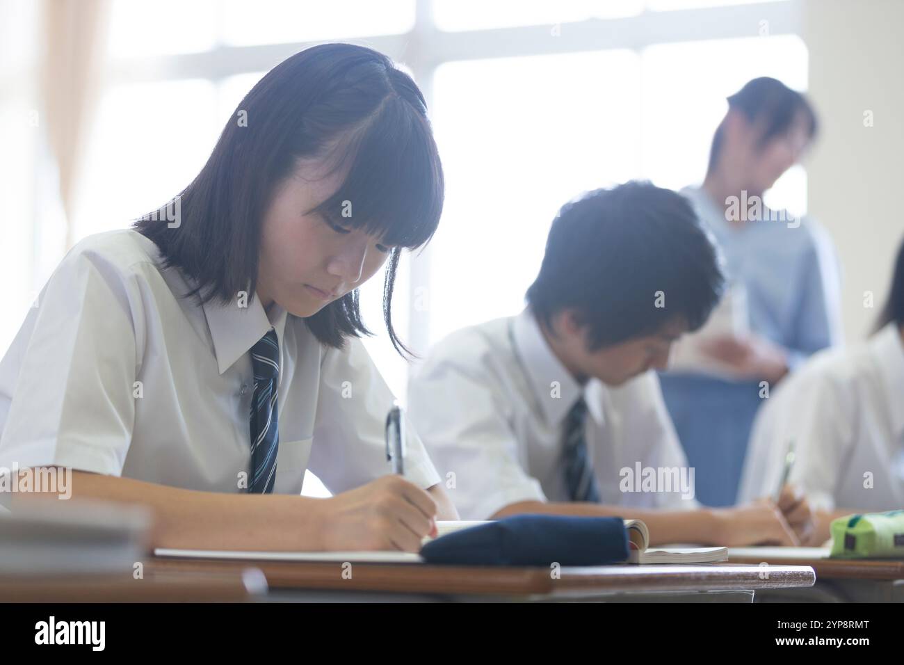 Junior high school students in class Stock Photo - Alamy