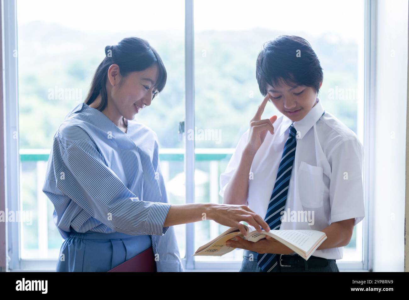 Junior high school students in class Stock Photo - Alamy
