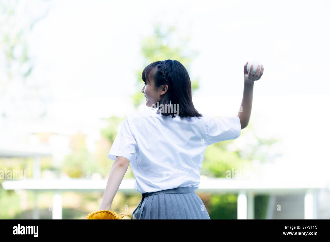 Junior high school students playing baseball Stock Photo - Alamy