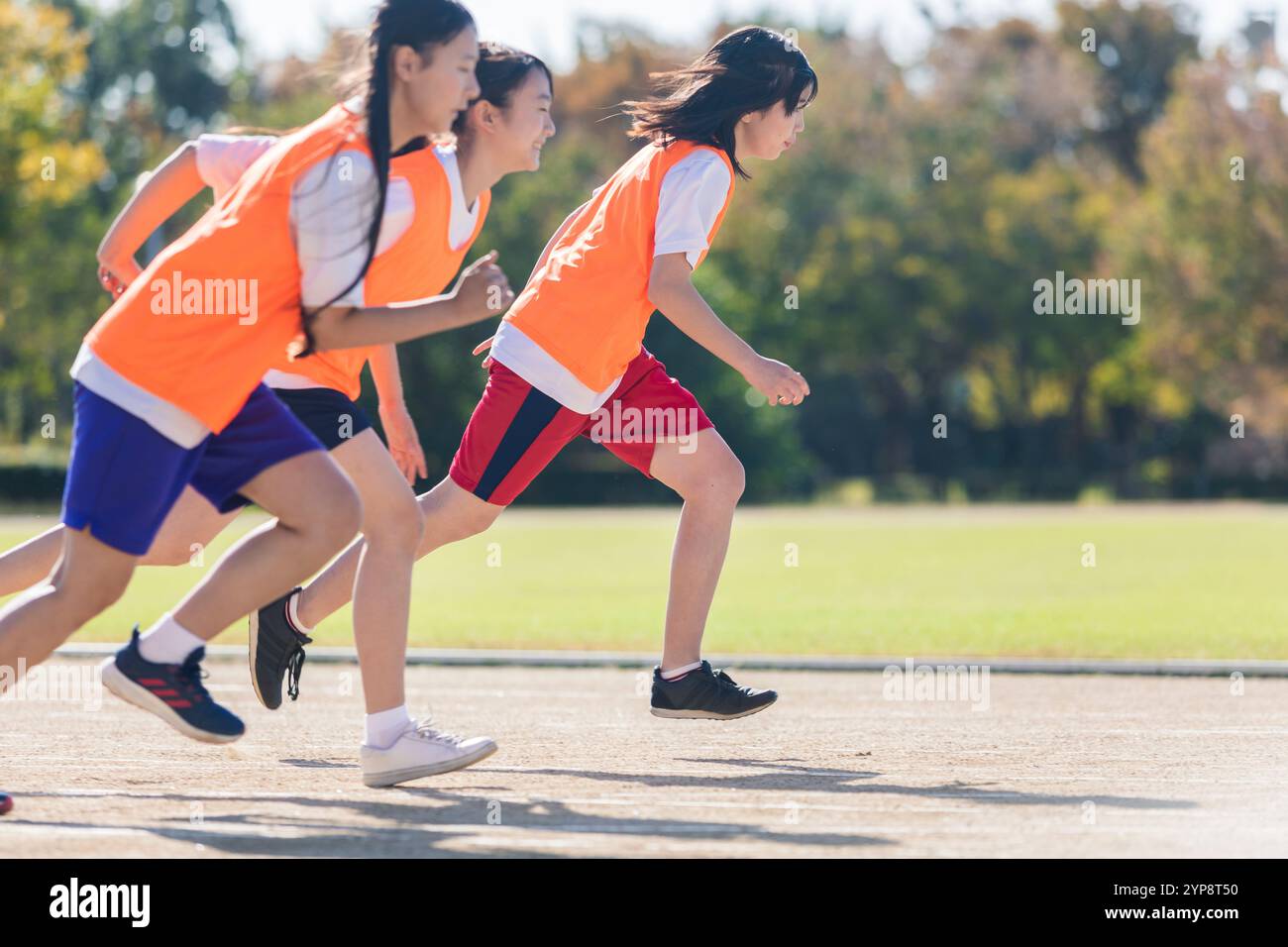 Japanese students running hi-res stock photography and images - Alamy