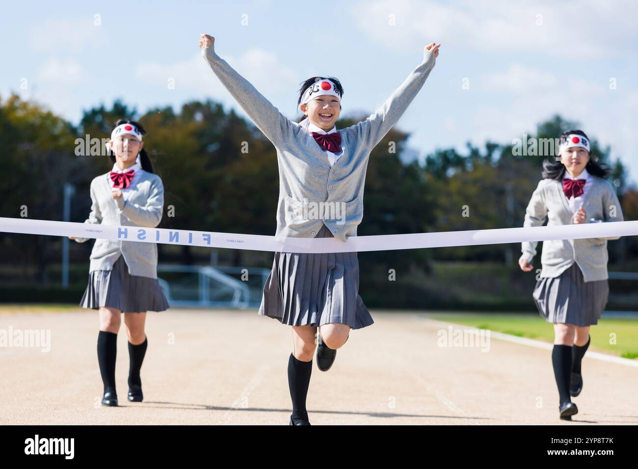 High school students running Stock Photo - Alamy