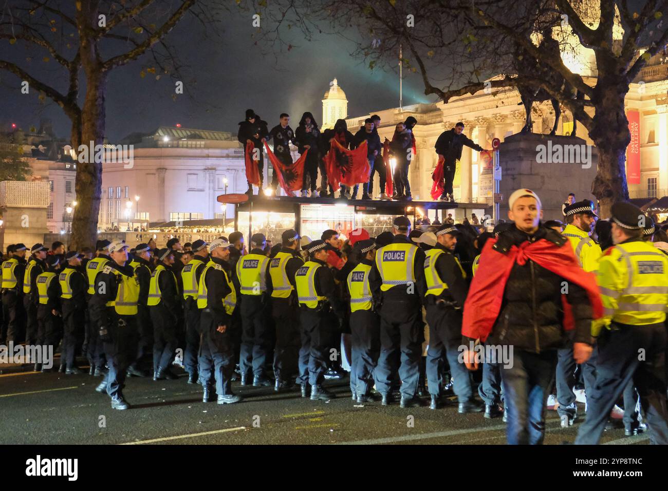 London, UK. 28th November, 2024. The Albanian community celebrate the ...