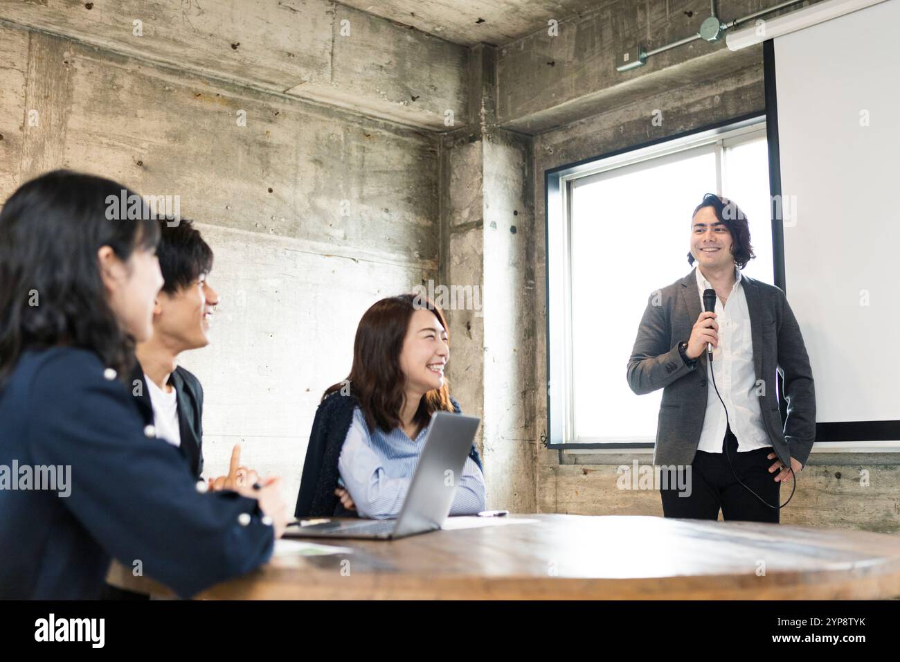 Scene of presentation Stock Photo - Alamy