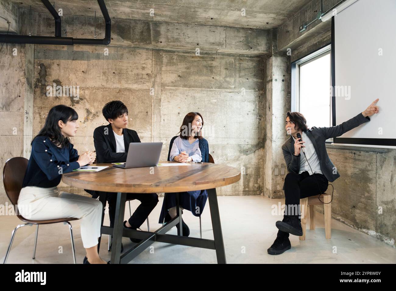 Scene of presentation Stock Photo - Alamy