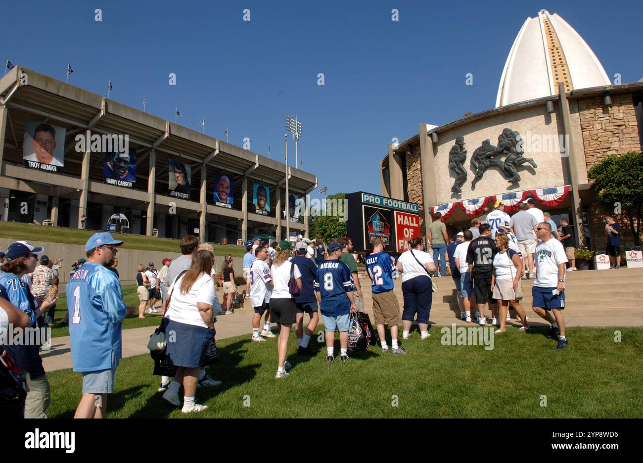 General view of NFL Pro Football Hall of Fame and Fawcett Stadium with ...