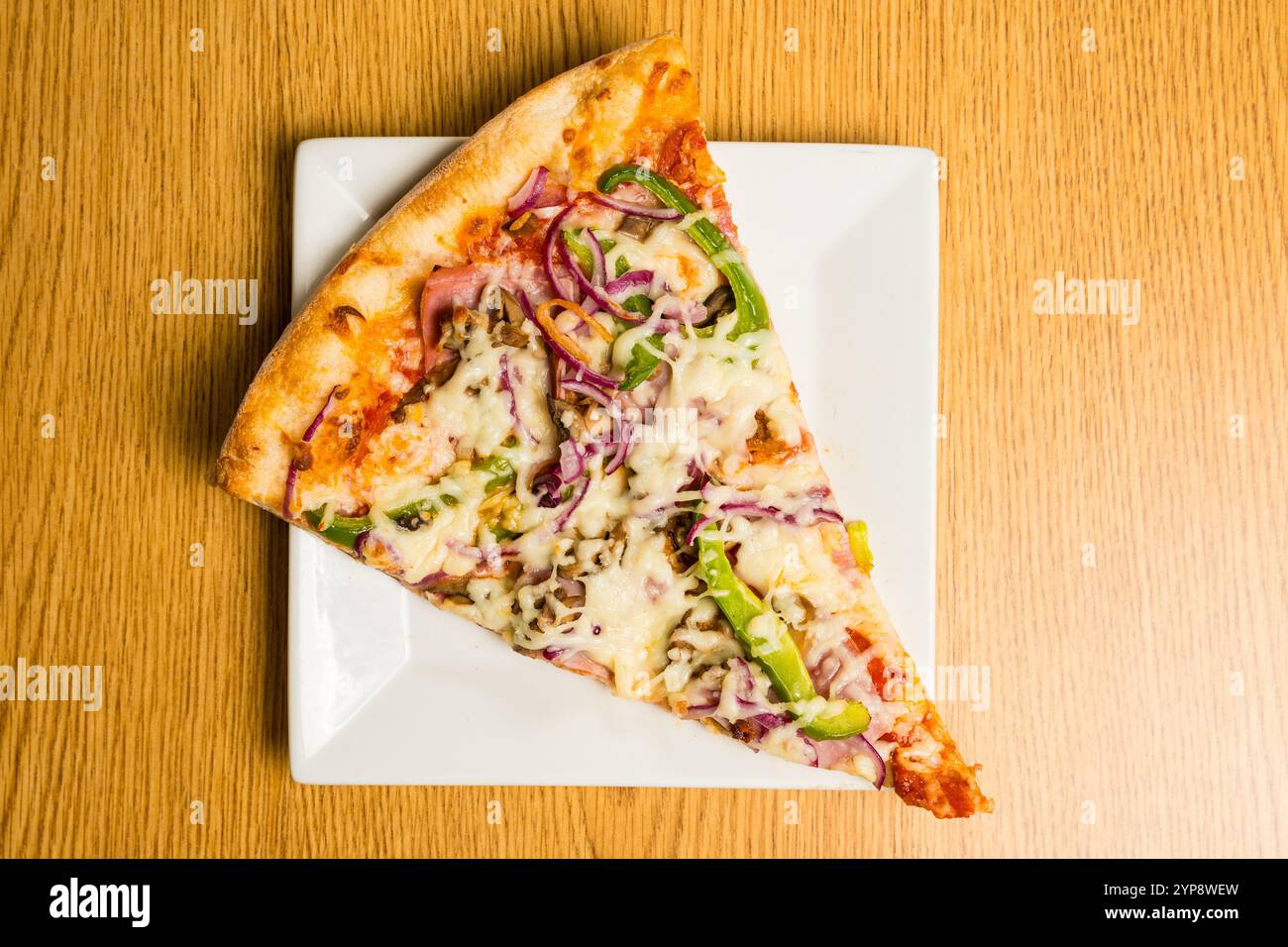 Cheesy pizza slice savory hi-res stock photography and images - Alamy