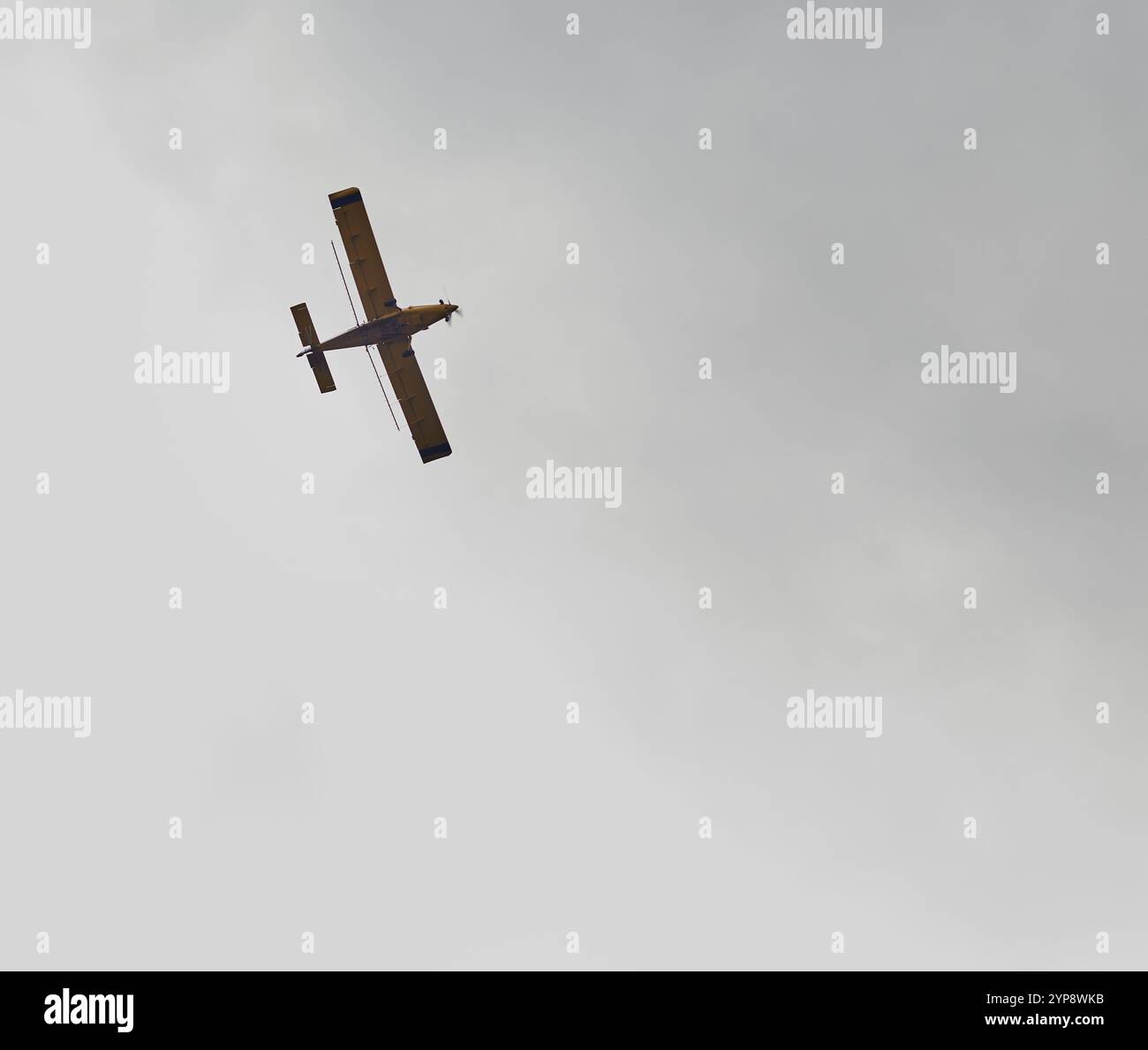 Aerial Tractor crop dusting farming acreage in rural southern Georgia ...