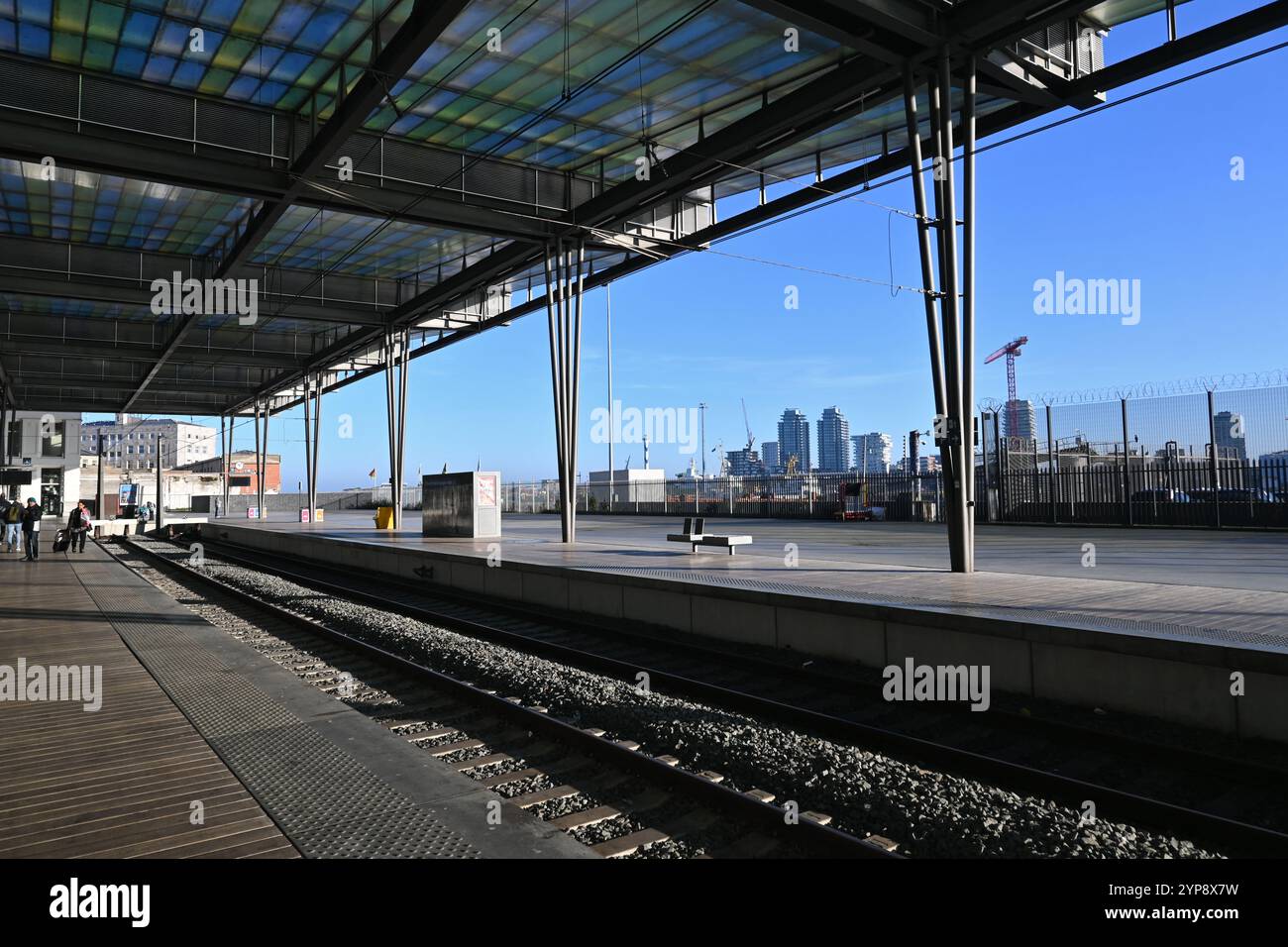 Ostend station (Station Oostende) railway platform – Ostend, Belgium ...