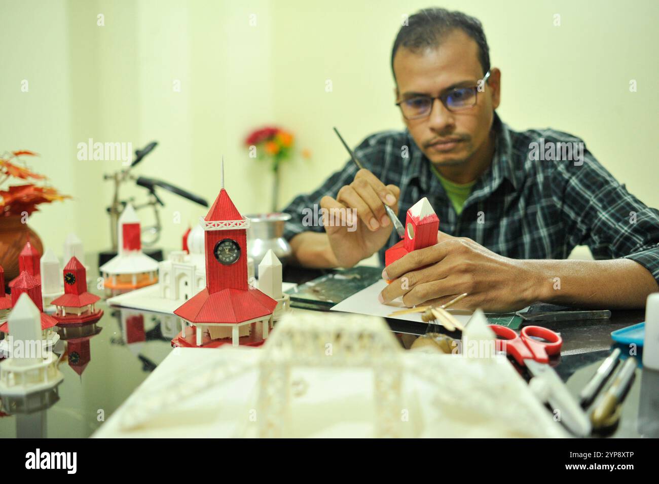 An artist manufacturing scale models of Sylhet's Historic Iconic Ali ...