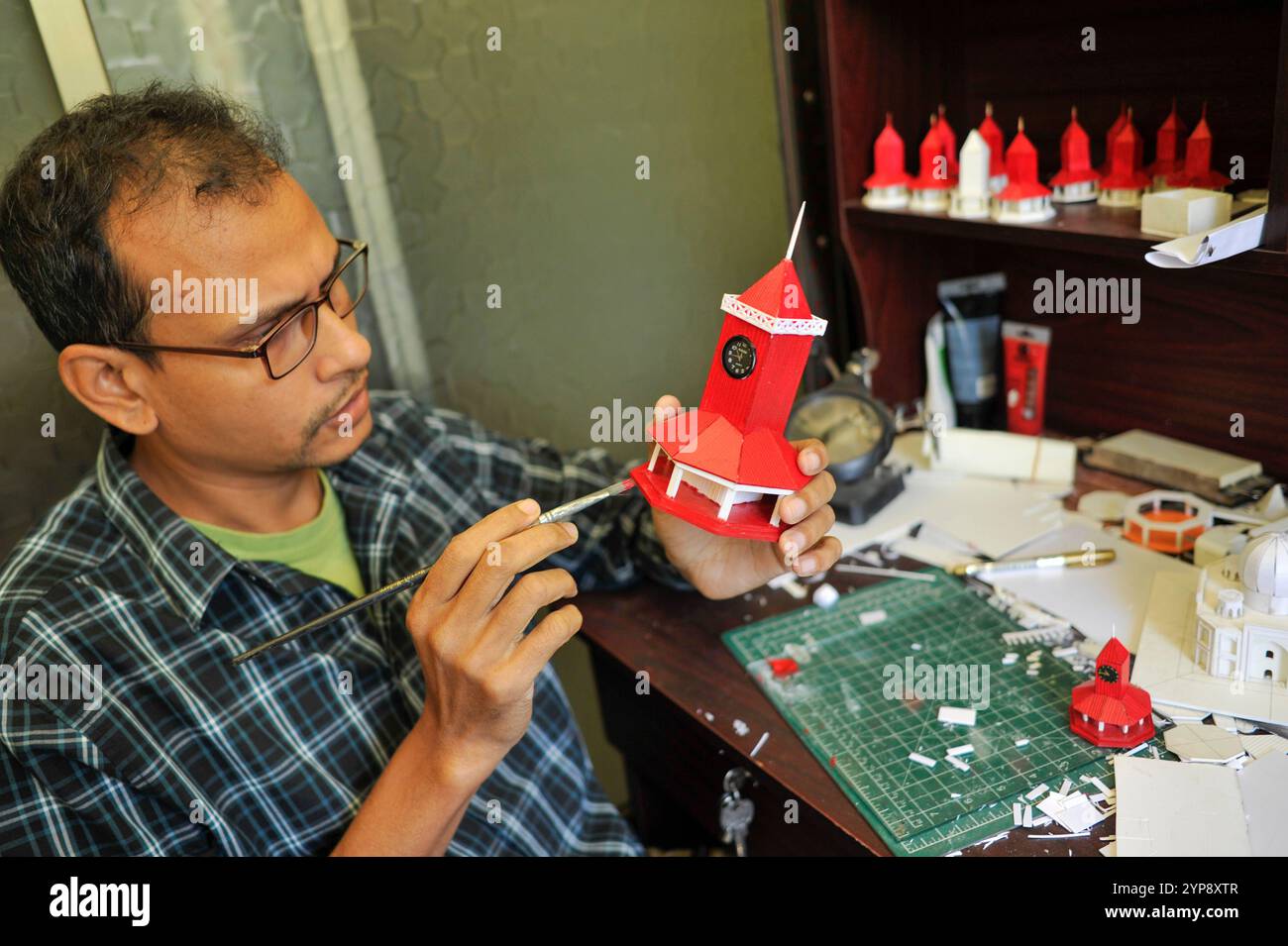 An artist manufacturing scale models of Sylhet's Historic Iconic Ali ...