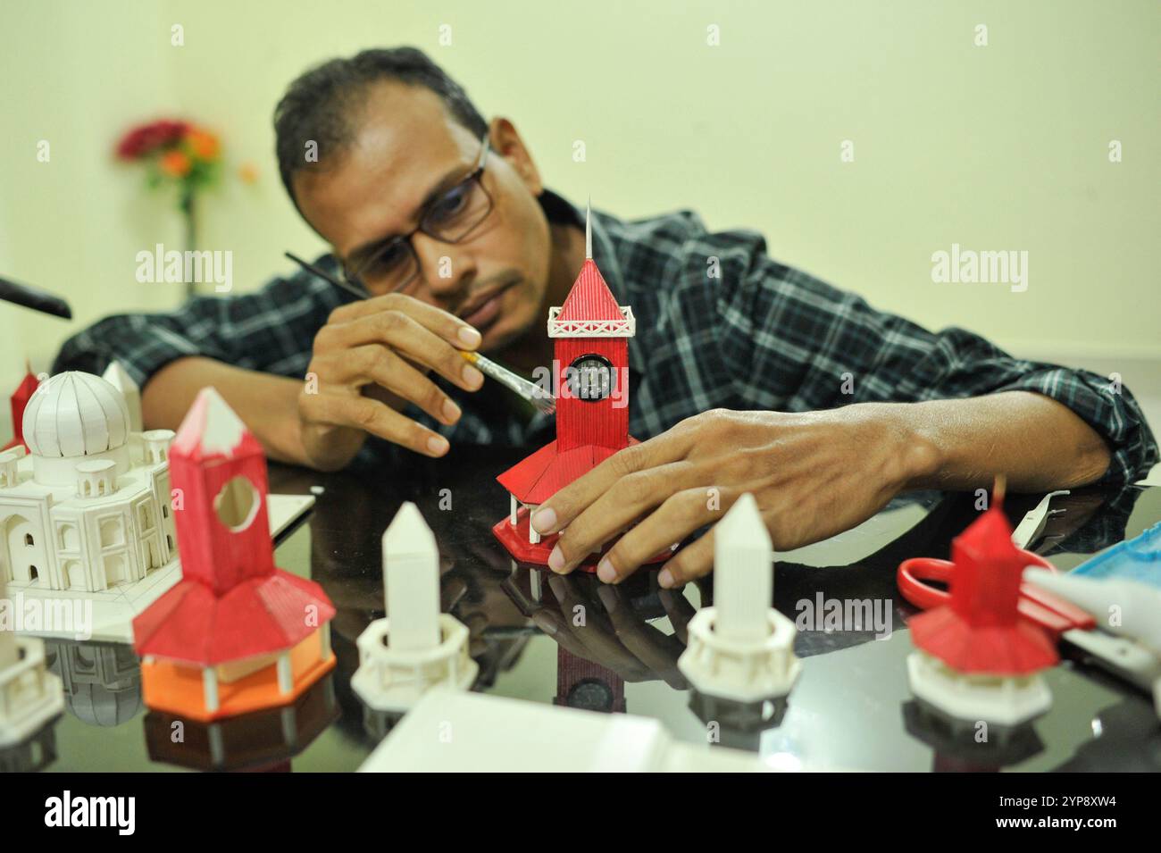 An artist manufacturing scale models of Sylhet's Historic Iconic Ali ...