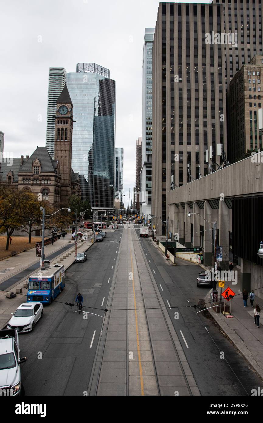 Looking east on Queen Street West from Sheraton Centre hotel in ...