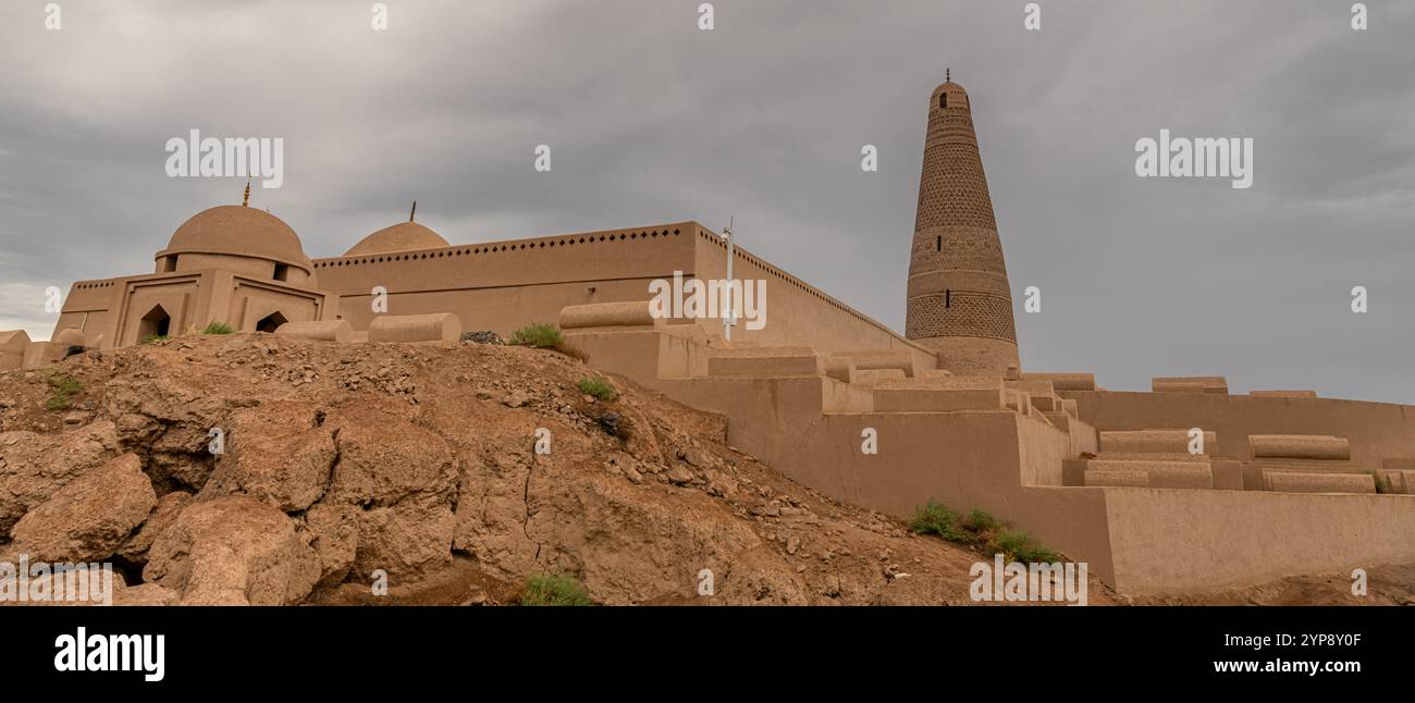 Emin minaret or Sugong tower in Turpan. the largest ancient Islamic ...