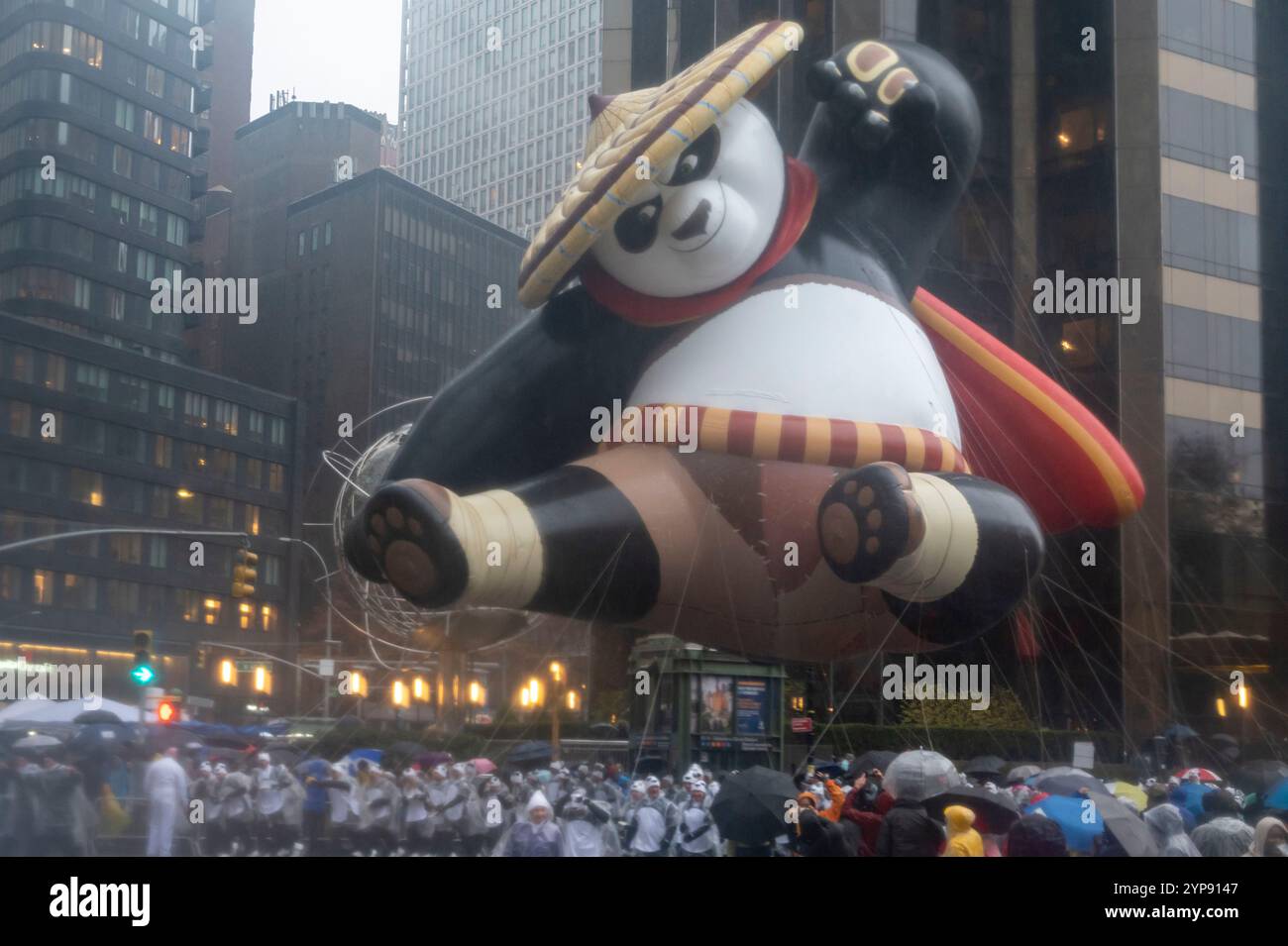 Dreamworks Animation's Kung Fu Panda's Po balloon moves through the ...