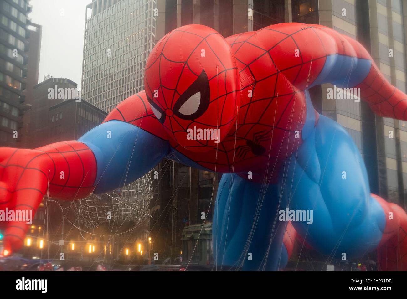 Marvel's Spider-Man balloon moves through the Macy's Annual ...