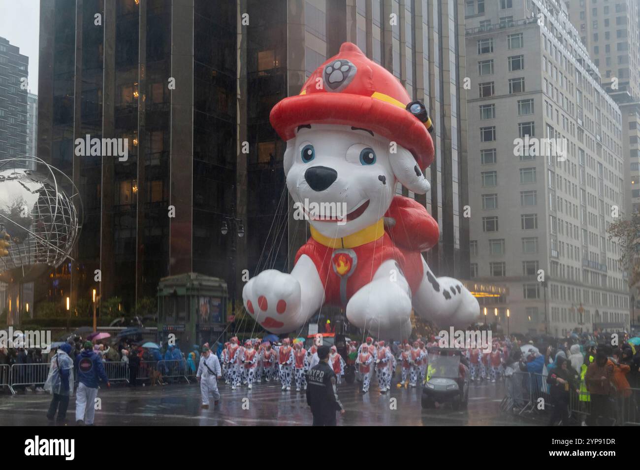 Nickelodeon's Marshall from PAW Patrol balloon moves through the Macy's ...